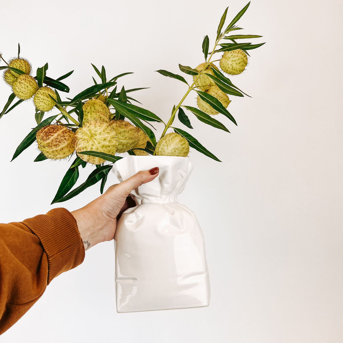 Ceramic Paper Bag Vase – Ella Jane Vintage